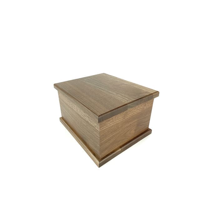 Simple Black Walnut Cremation Urn - Maple Nail Cremation Urns